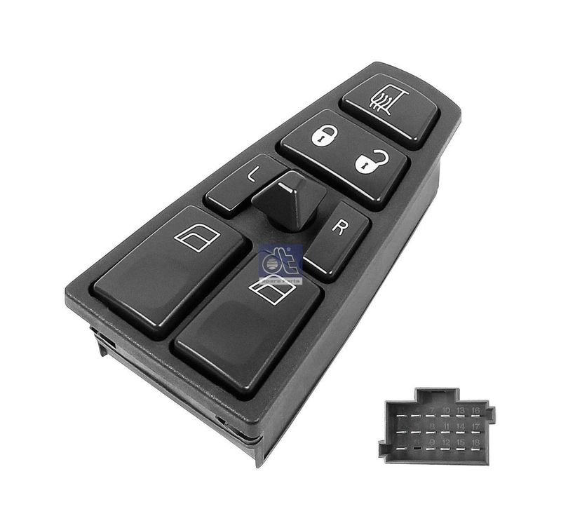 BOTAO VIDRO ELETRICO LE COMPLETO 7 TECLAS FH NH FM12 - Volparts